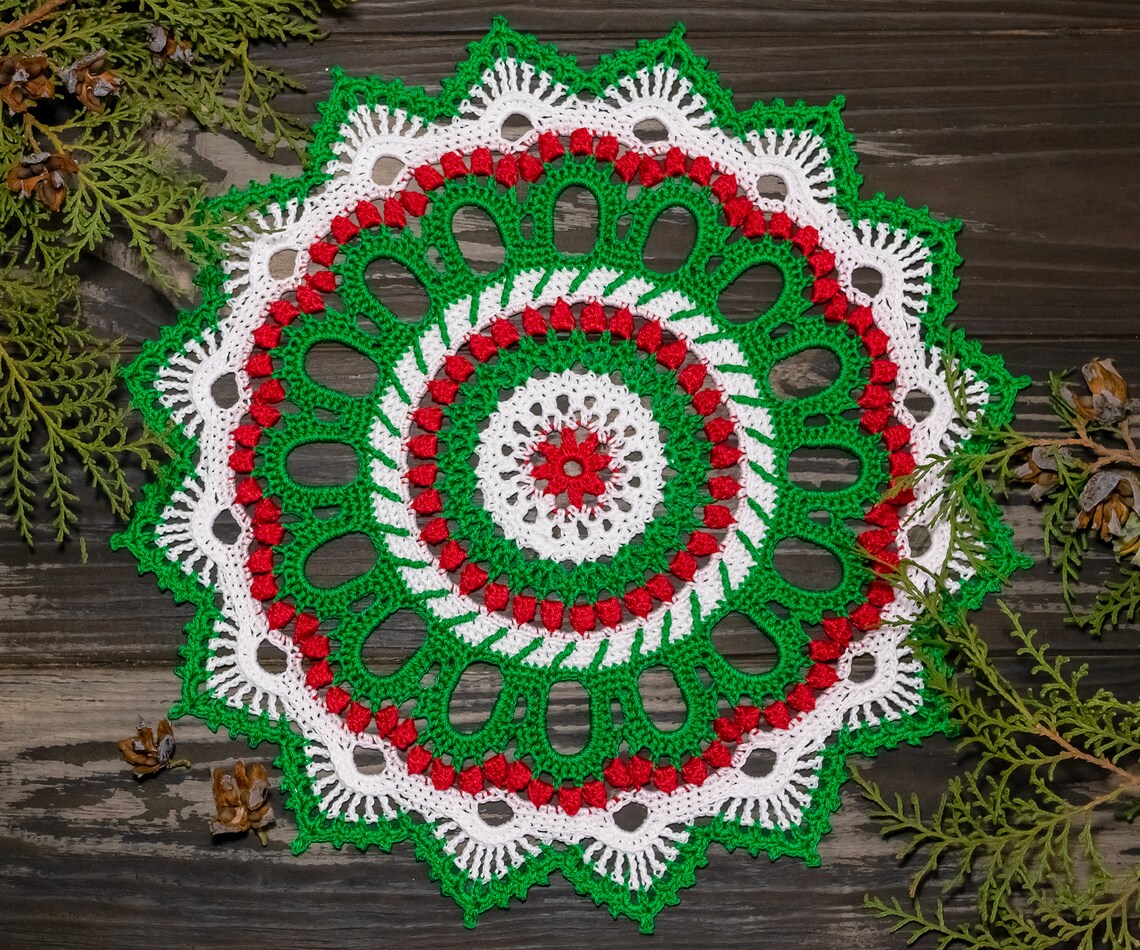 Crochet Christmas Doily - Etsy