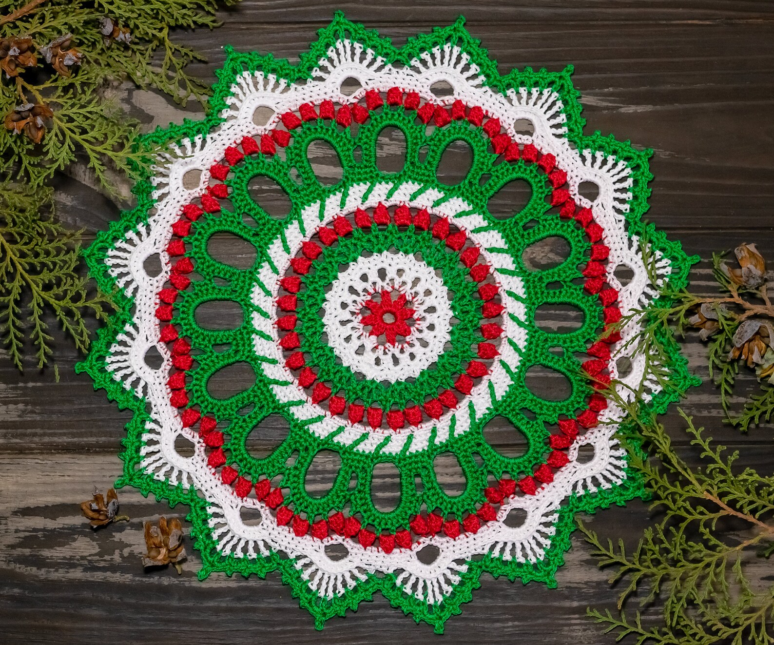 Crochet Christmas Doily - Etsy