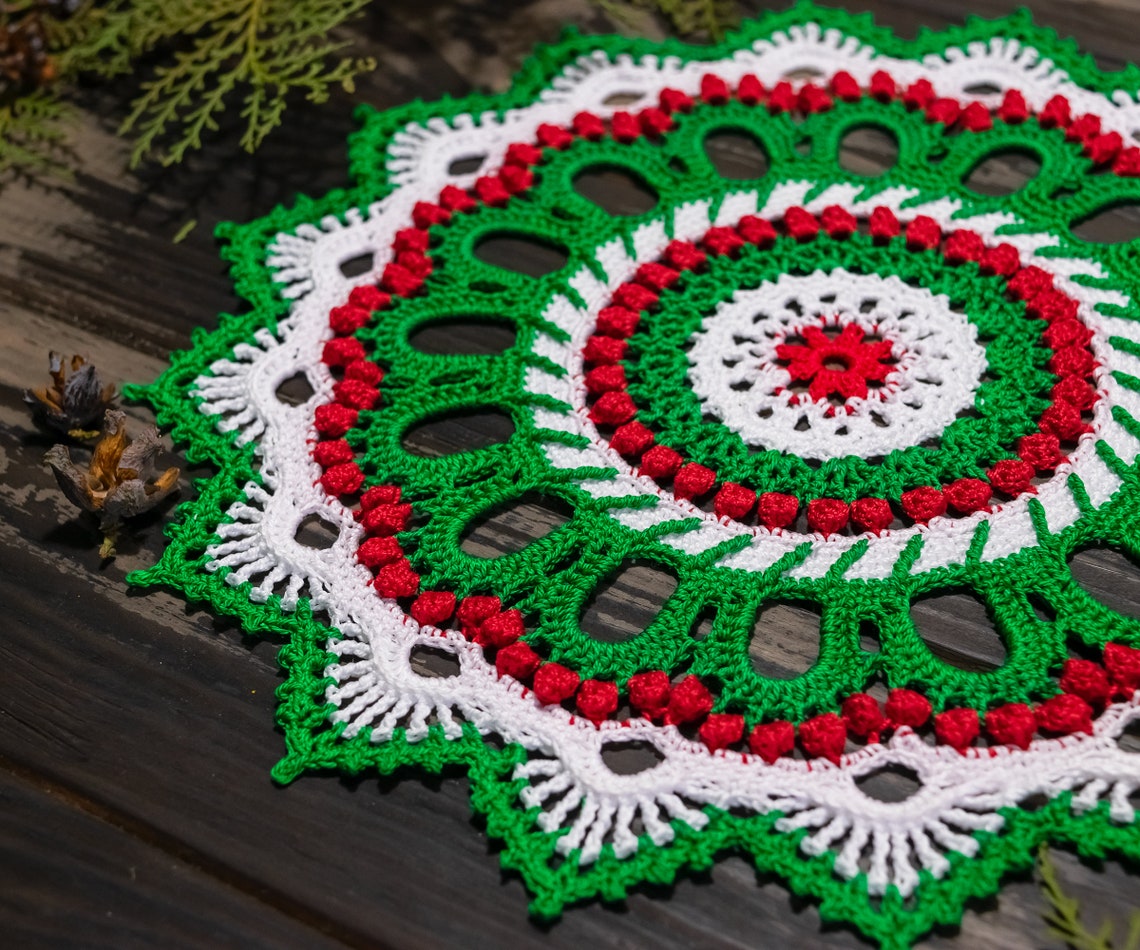 Crochet Christmas Doily - Etsy