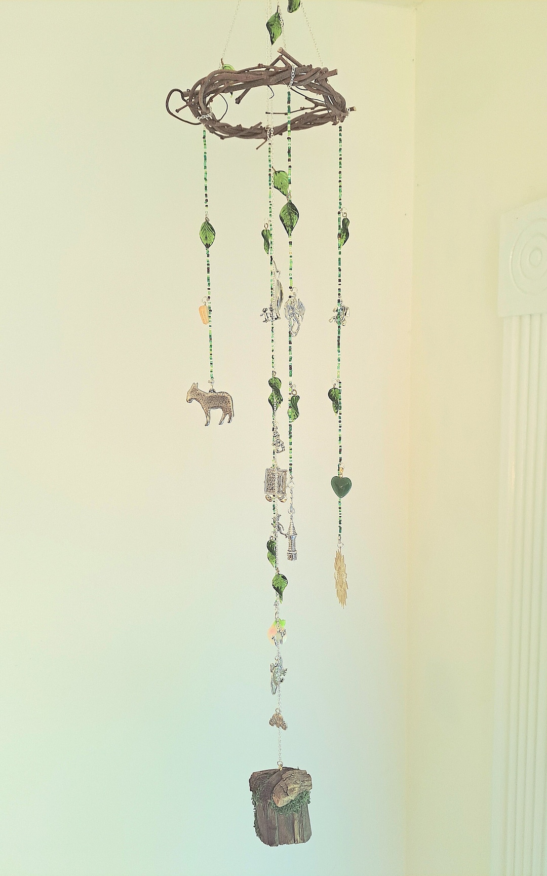 Shrek Inspired Mobile/wall Hanging/interior Decor/beaded Mobile - Etsy