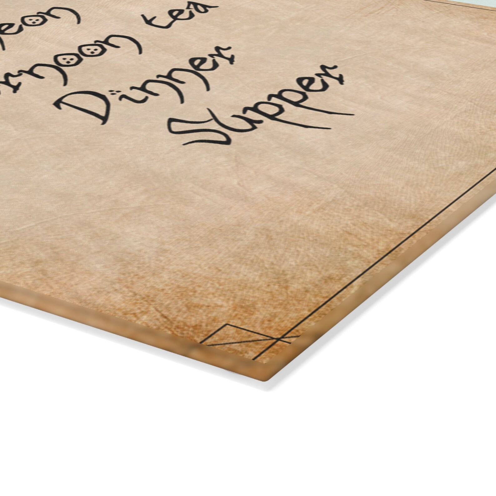 LOTR Halfling Meals Beige Parchment Tempered Glass Cutting Board - Etsy