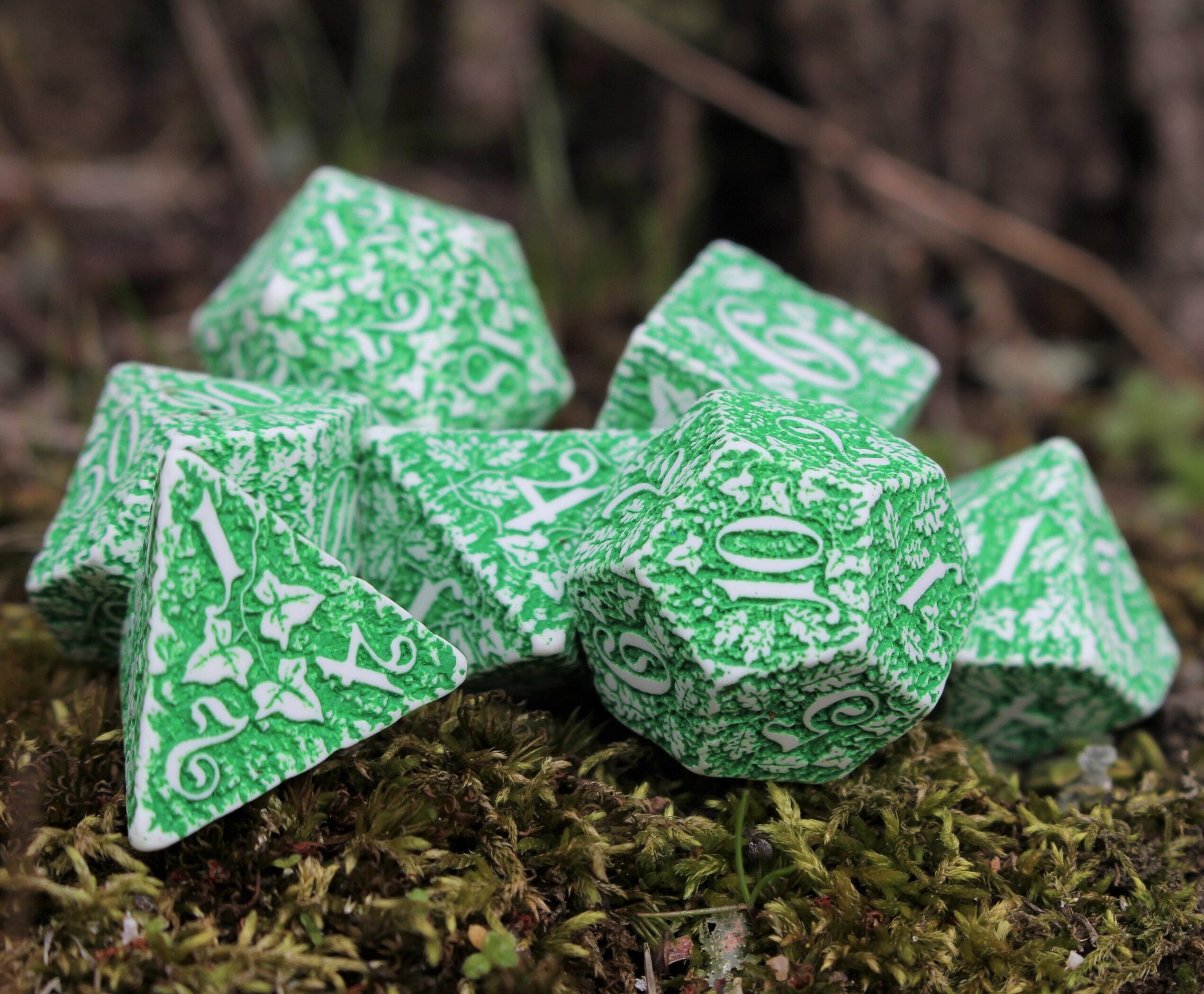 Forest Dice Set: Tundra 7 Piece Tabletop Gaming Critical - Etsy