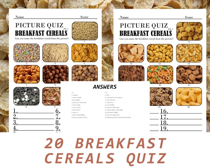 50 Printable POPULAR SNACKS Picture Quiz, Picture Trivia, Party Game ...