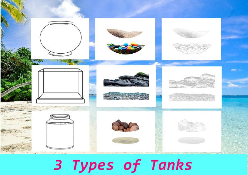 Build A Fish Tank Printable Craft, Build an Aquarium, Pretend Play, DIY ...