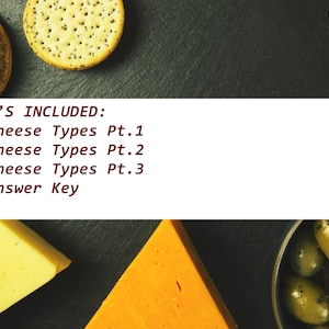 30 Printable CHEESE TYPES Picture Quiz, Picture Trivia, Party Game ...