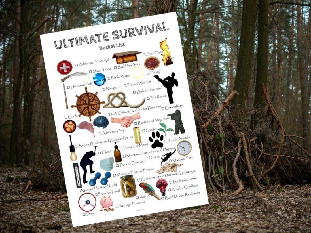 Ultimate Survival Bucket List Printable, Fun To-do List, Things to Do ...