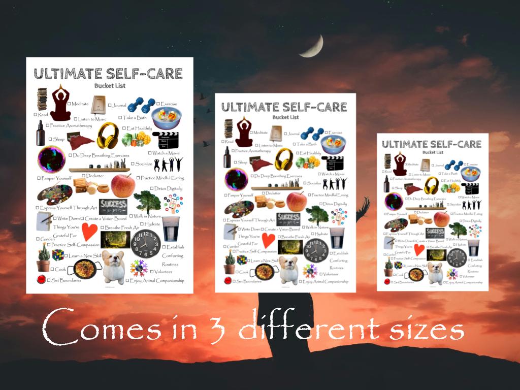 Ultimate Self Care Bucket List Printable, Fun To-do List, Things to Do ...