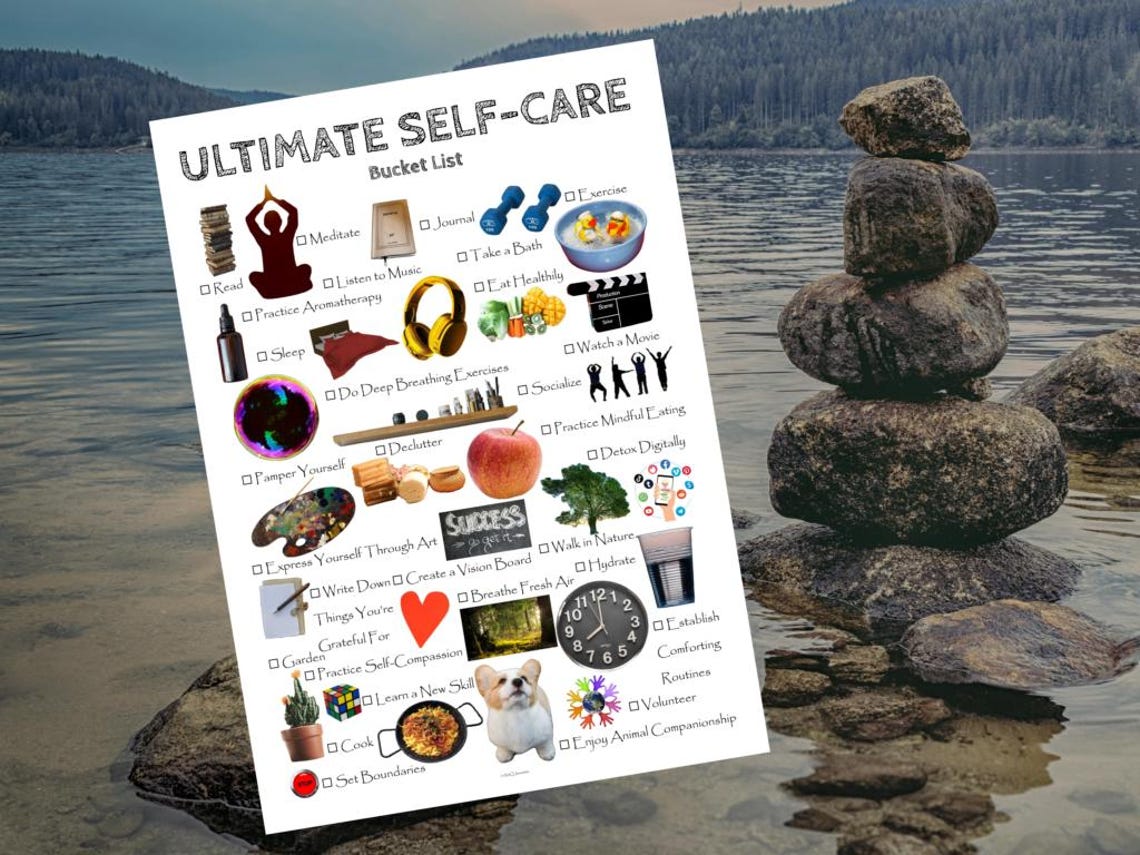 Ultimate Self Care Bucket List Printable, Fun To-do List, Things to Do ...