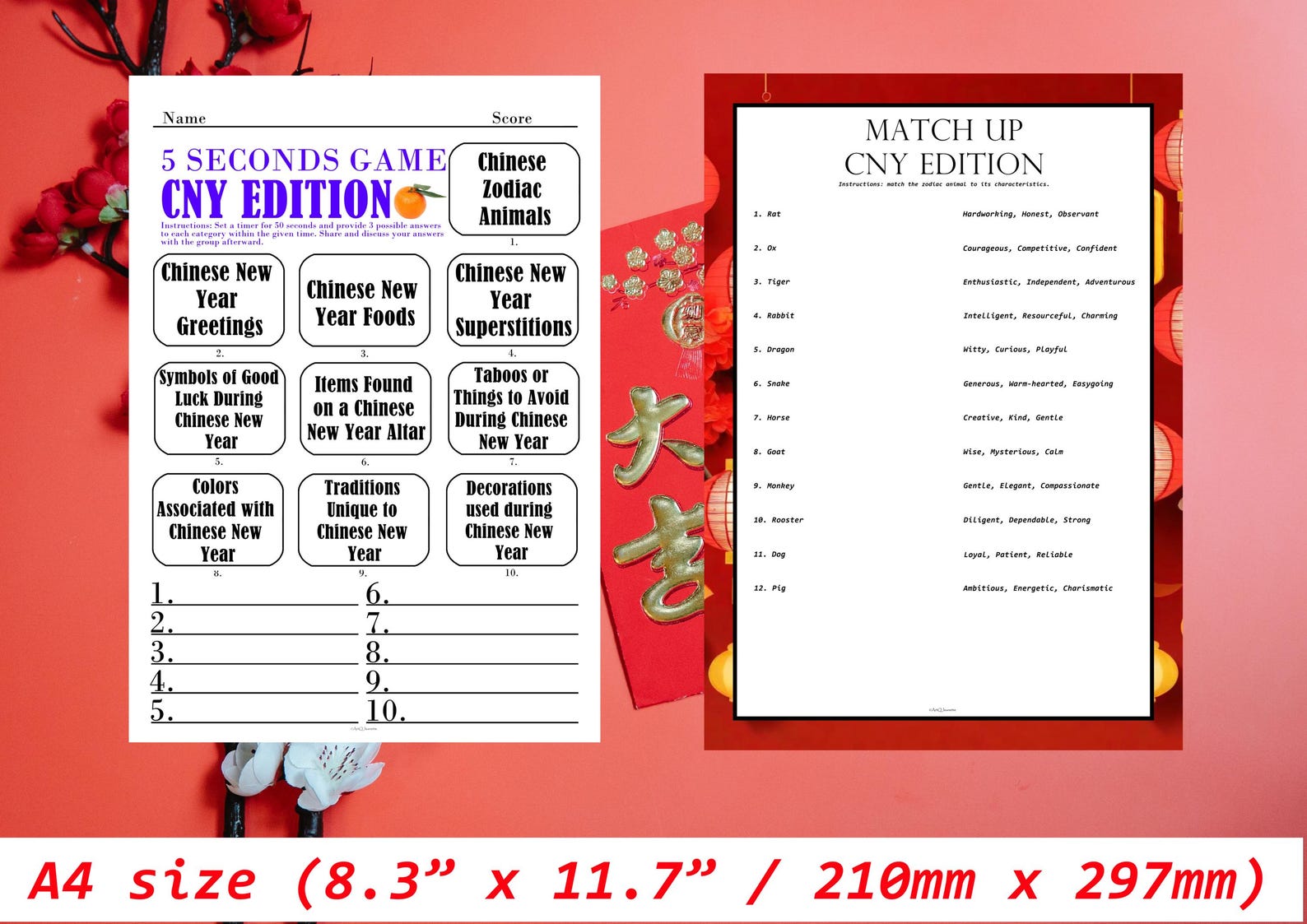 Chinese New Year Trivia Quiz, Holiday Party Game, Trivia Questions ...