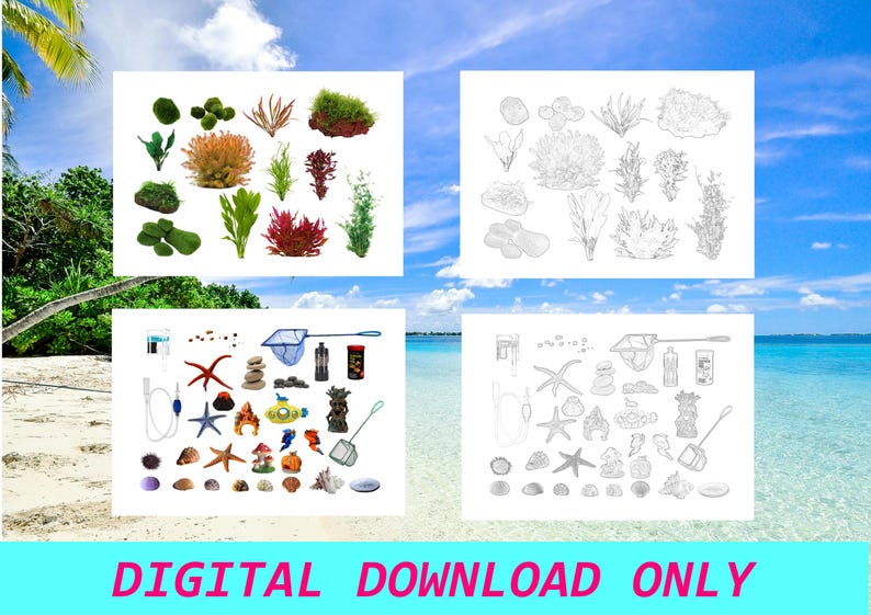 Build A Fish Tank Printable Craft, Build an Aquarium, Pretend Play, DIY ...