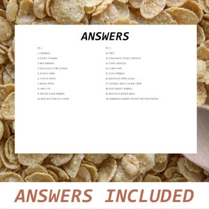 20 Printable Breakfast Cereals Picture Quiz, Picture Trivia, Party Game ...