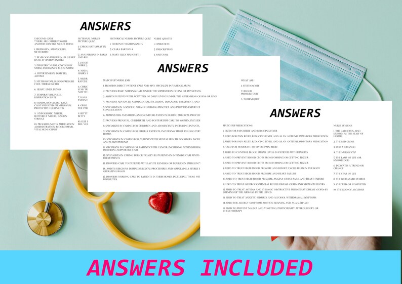 Nurse Trivia | Nurse Themed Games | Graduation Party | Printable Games ...