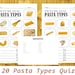 20 Printable Pasta Types Picture Quiz, Picture Trivia, Party Game ...
