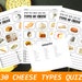 30 Printable CHEESE TYPES Picture Quiz, Picture Trivia, Party Game ...