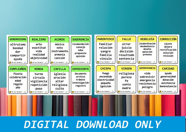 No Esa Palabra! Level 7 | Spanish Taboo Game | Forbidden Words | Learn ...