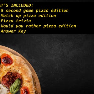 Pizza Trivia Quiz, Food Party Game, Trivia Questions, Pizza Games, Game ...