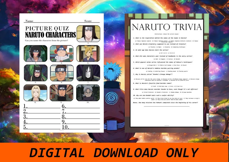 Naruto Party Games | Trivia Questions | Anime Games | Game Night ...