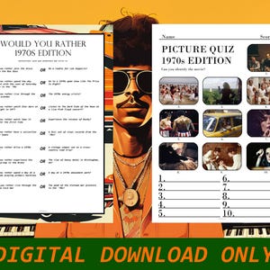 70s Trivia Quiz, 70s Party Game, 1970s Questions, 70s Themed Party ...