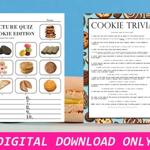 Cookie Trivia Quiz, Food Party Game, Trivia Questions, Cookie Games ...