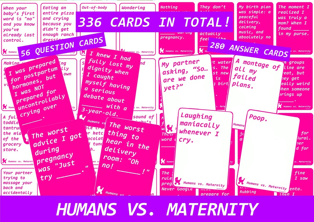 Cards Against Maternity | Humans Vs. Maternity| Baby Shower| Pregnancy ...