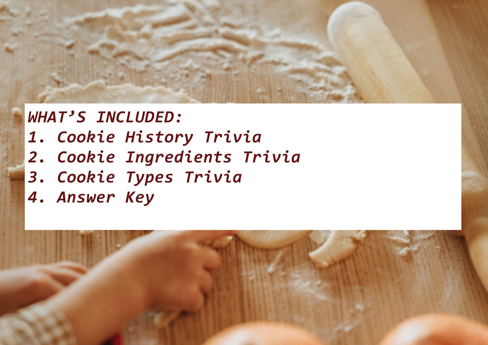 Cookie Trivia Quiz, Food Party Game, Trivia Questions, Cookie Games ...