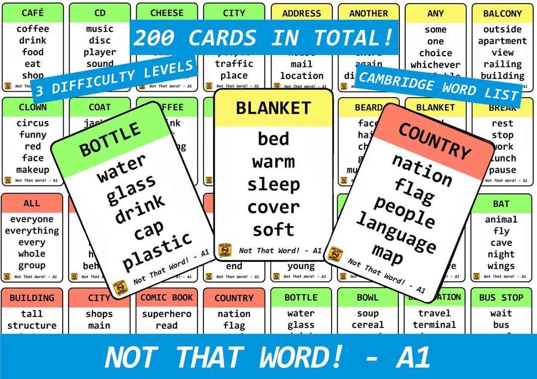 Not That Word! A1| English Word Game| Forbidden Words English| Learn ...