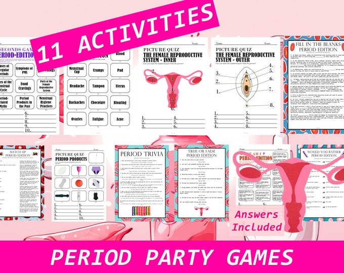 Period Party Bingo - Etsy