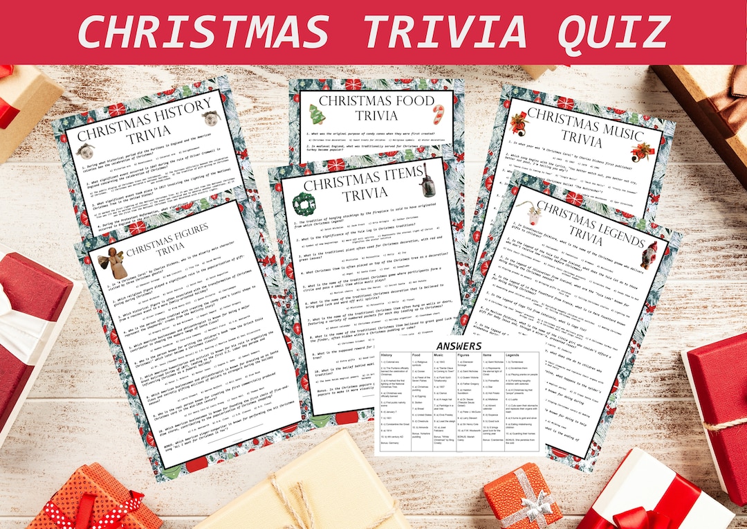 Christmas Trivia Quiz, Holiday Party Game, Trivia Questions, Christmas ...