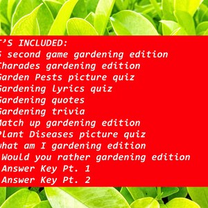 Gardening Party Games | Trivia Questions | Vegetable Trivia |game Night ...