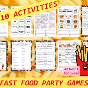 Fast Food Party Games | Trivia Questions | Food Trivia | Game Night ...