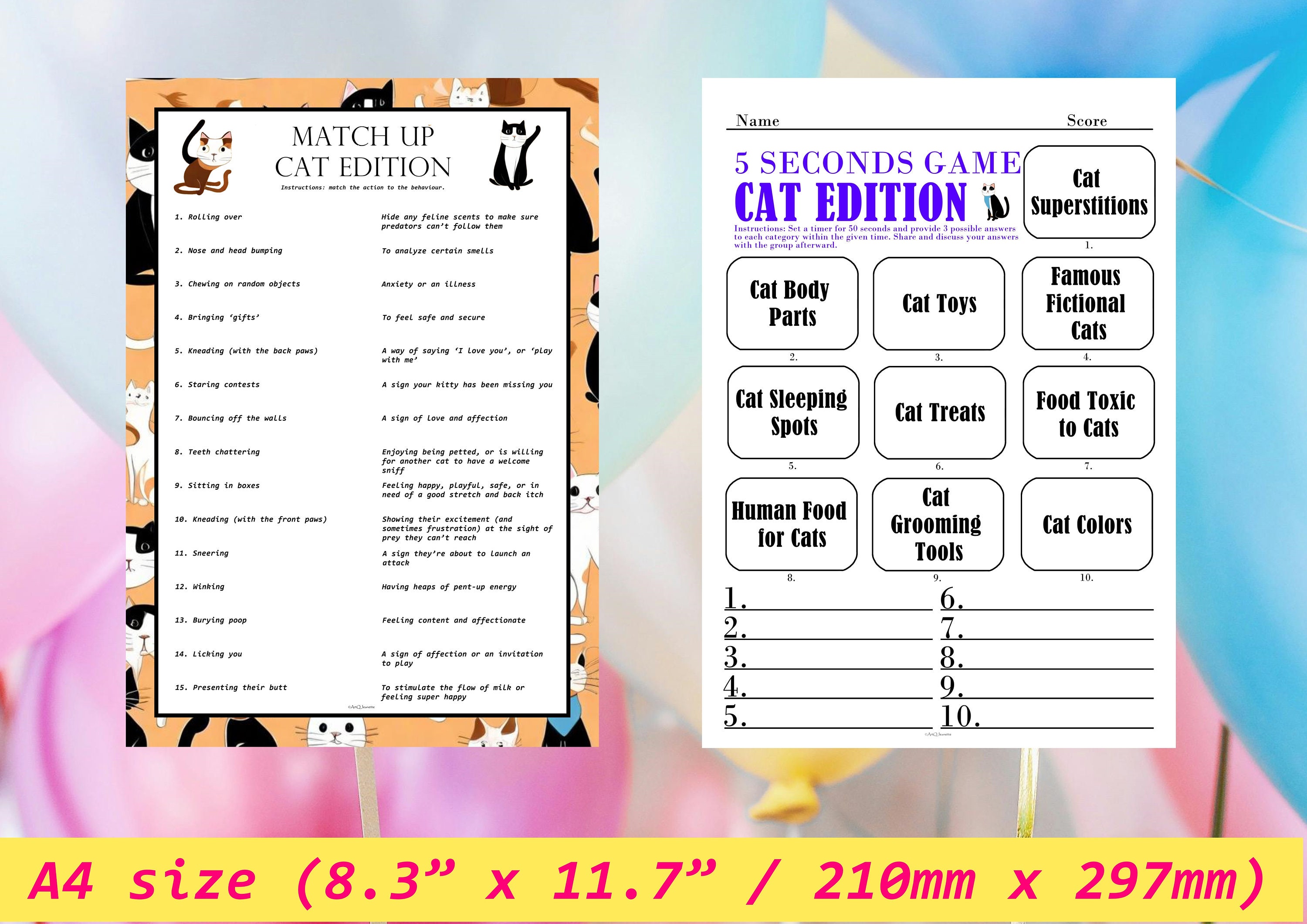 Cat Party Games | Trivia Questions | Animal Games | Game Night ...