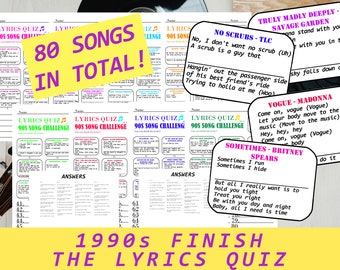 2010s Songs Finish the Lyrics Music Trivia | 80 Questions | Musical ...