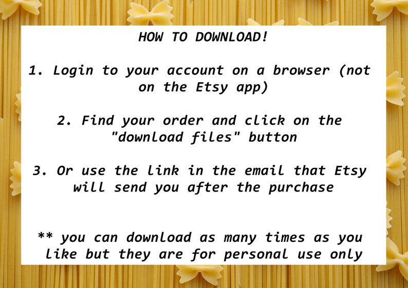 20 Printable Pasta Types Picture Quiz, Picture Trivia, Party Game ...