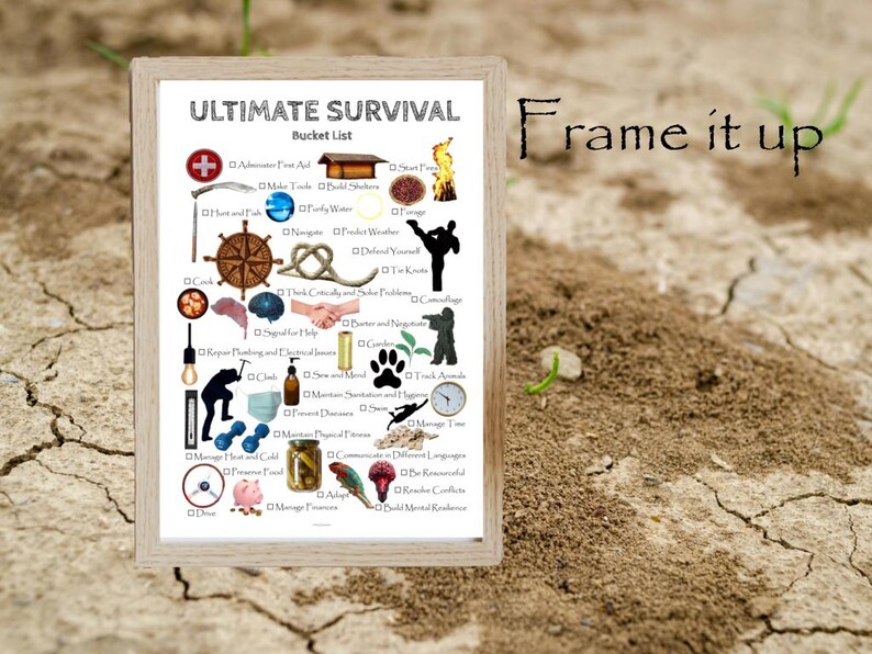 Ultimate Survival Bucket List Printable, Fun To-do List, Things to Do ...