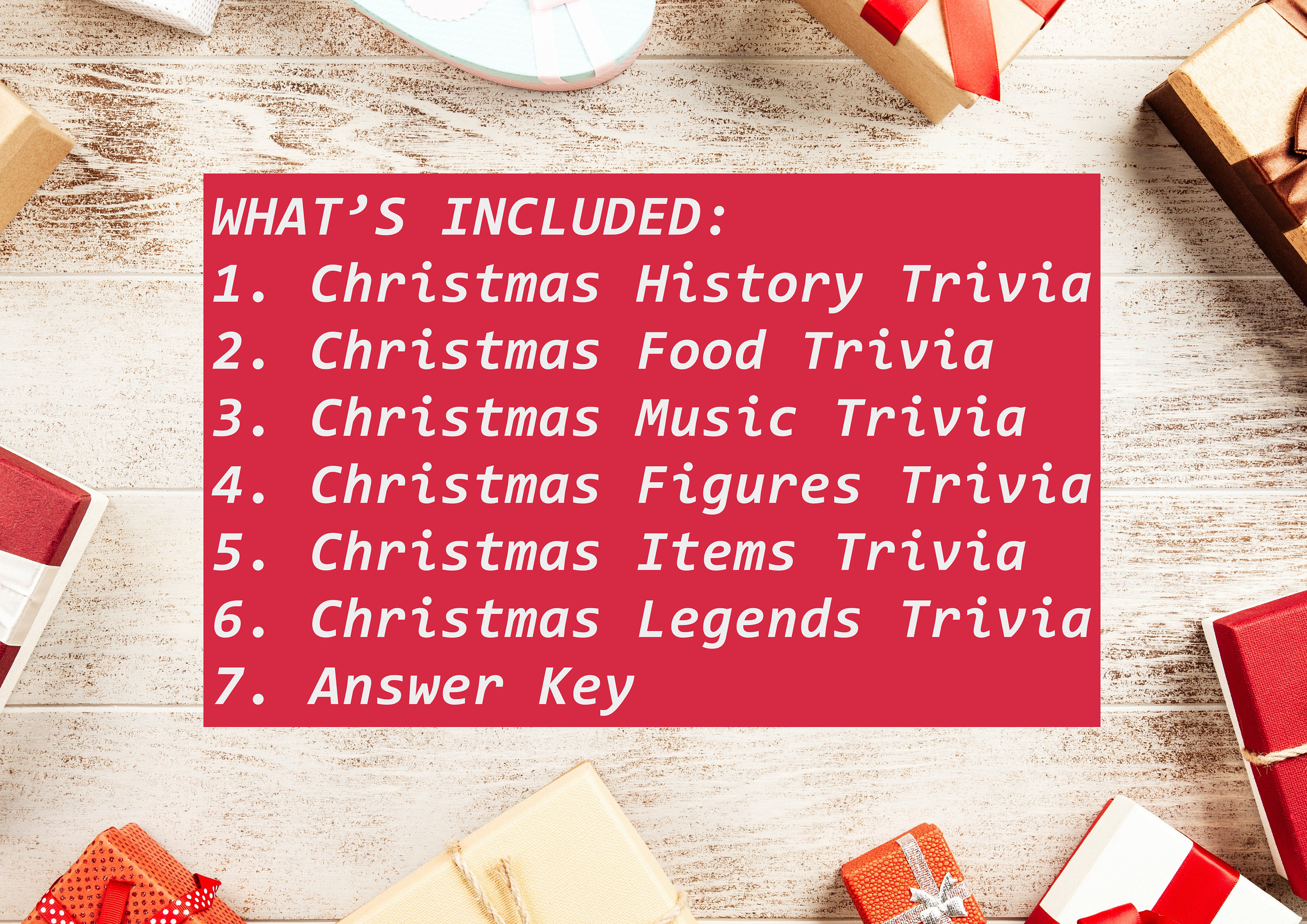 Christmas Trivia Quiz, Holiday Party Game, Trivia Questions, Christmas ...