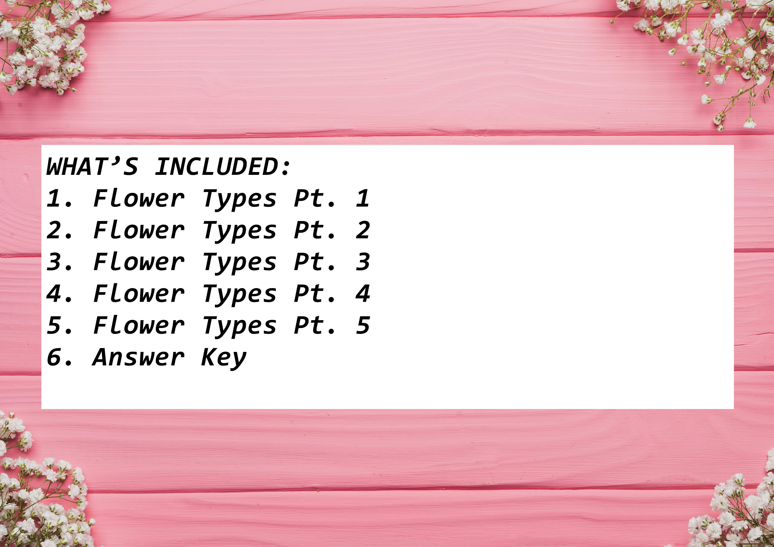 50 Printable FLOWER TYPES Picture Quiz, Picture Trivia, Party Game ...