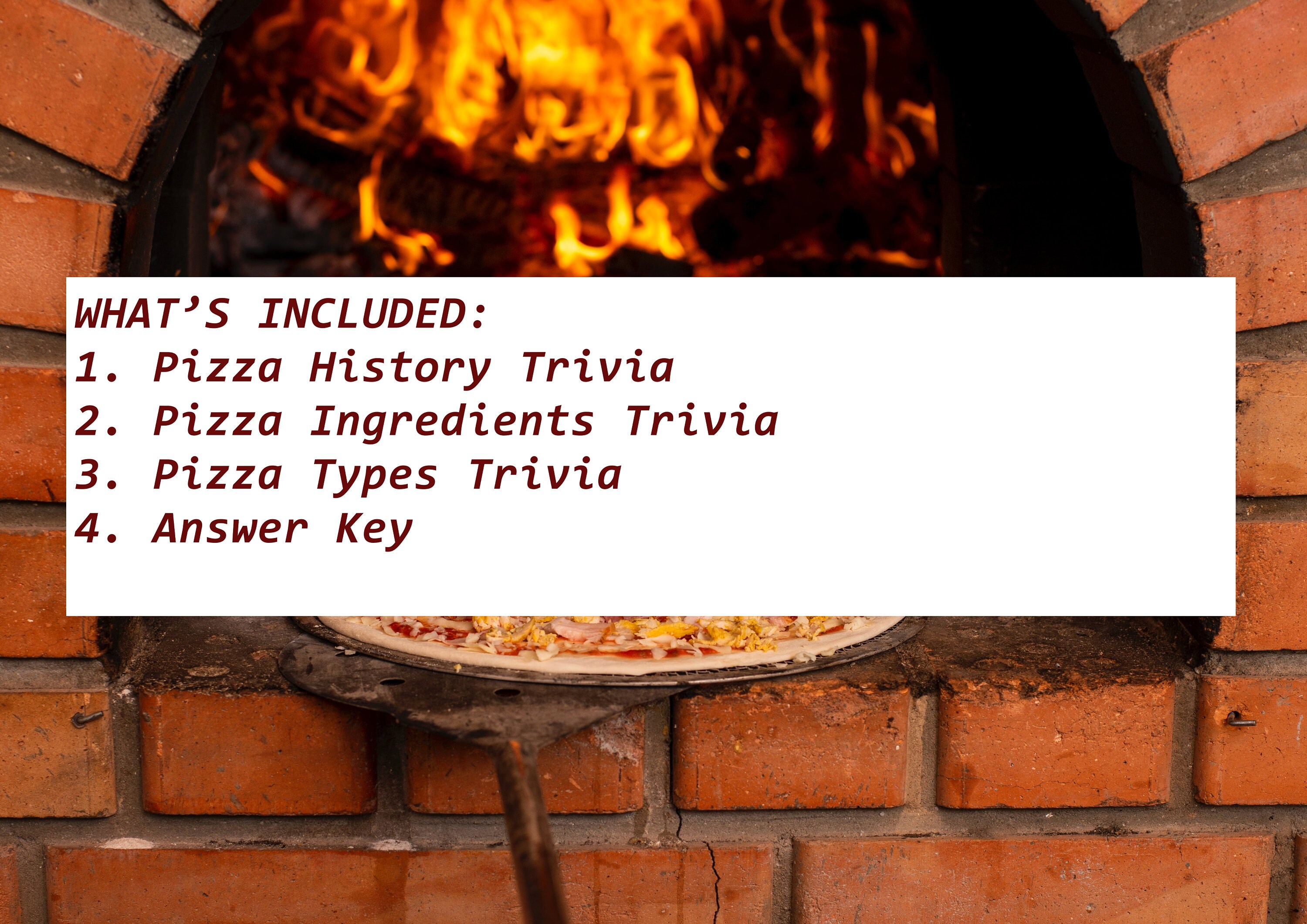 Pizza Trivia Quiz, Food Party Game, Trivia Questions, Pizza Games, Game ...