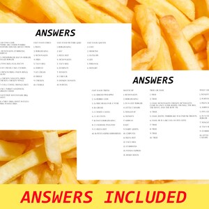 Fast Food Party Games | Trivia Questions | Food Trivia | Game Night ...