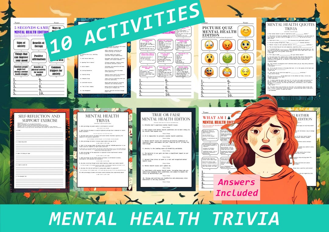Mental Health Activities | Mental Health Trivia | Mental Health ...