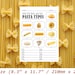 20 Printable Pasta Types Picture Quiz, Picture Trivia, Party Game ...