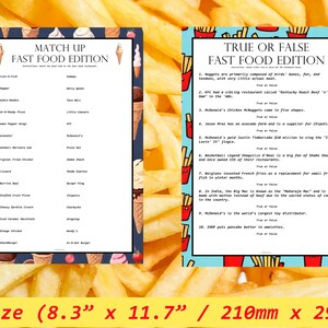 Fast Food Party Games | Trivia Questions | Food Trivia | Game Night ...