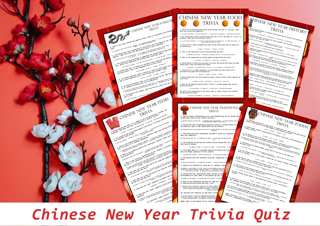 Chinese New Year Trivia Quiz, Holiday Party Game, Trivia Questions ...
