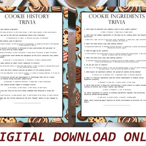 Cookie Trivia Quiz, Food Party Game, Trivia Questions, Cookie Games ...