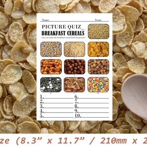20 Printable Breakfast Cereals Picture Quiz, Picture Trivia, Party Game ...