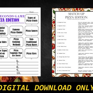 Pizza Trivia Quiz, Food Party Game, Trivia Questions, Pizza Games, Game ...