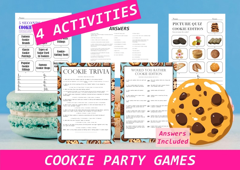 Cookie Trivia Quiz, Food Party Game, Trivia Questions, Cookie Games ...