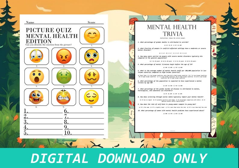 Mental Health Activities | Mental Health Trivia | Mental Health ...
