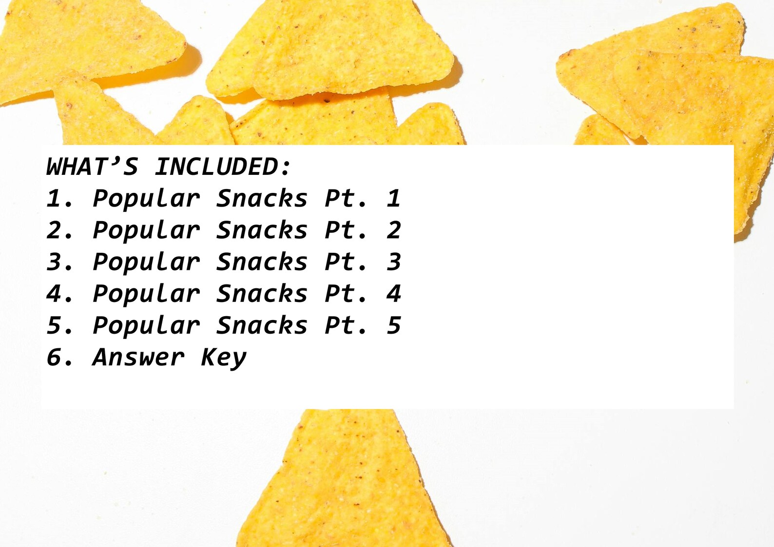 50 Printable POPULAR SNACKS Picture Quiz, Picture Trivia, Party Game ...