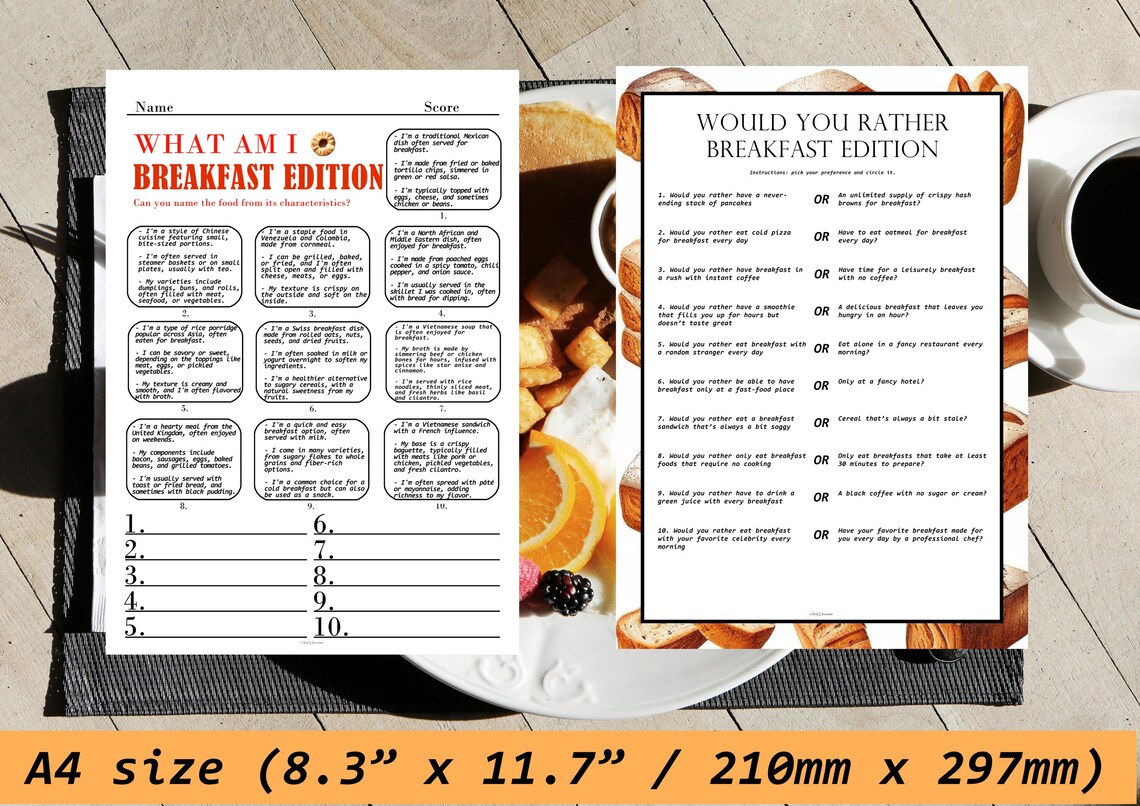Breakfast Party Games | Trivia Questions | Food Games | Game Night ...