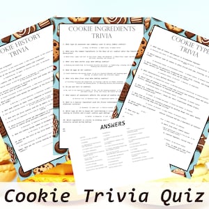 Cookie Trivia Quiz, Food Party Game, Trivia Questions, Cookie Games ...